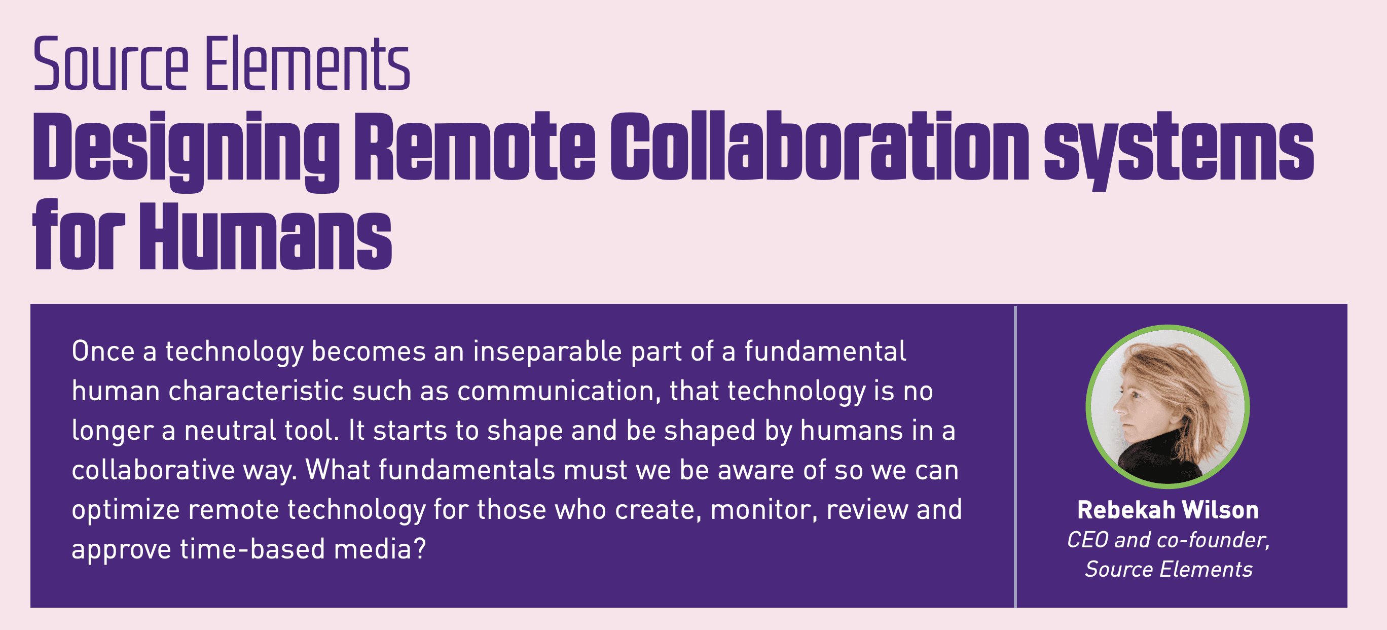 Designing Remote Collaboration systems for Humans - Source Elements